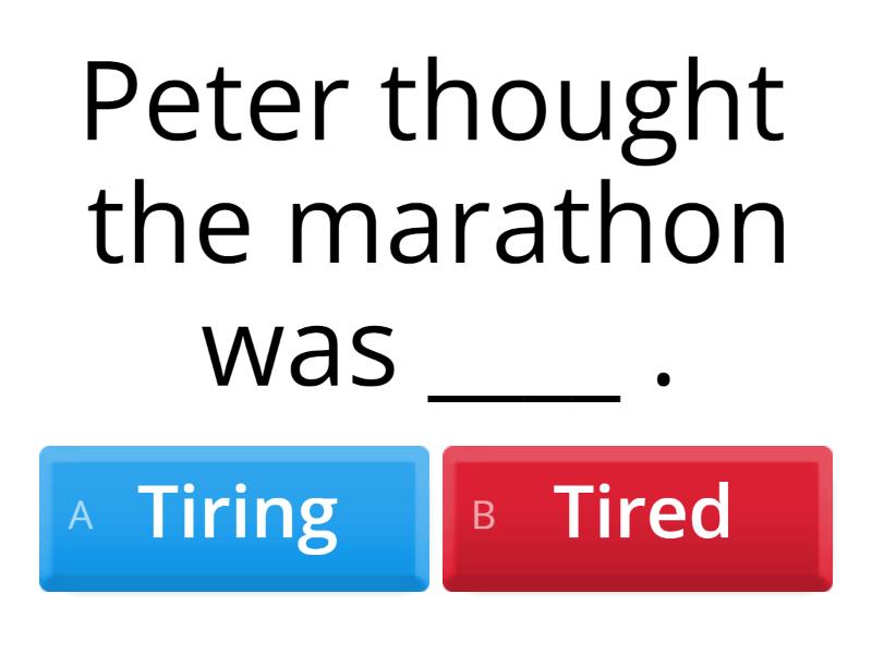 Part. Adj. - Quiz