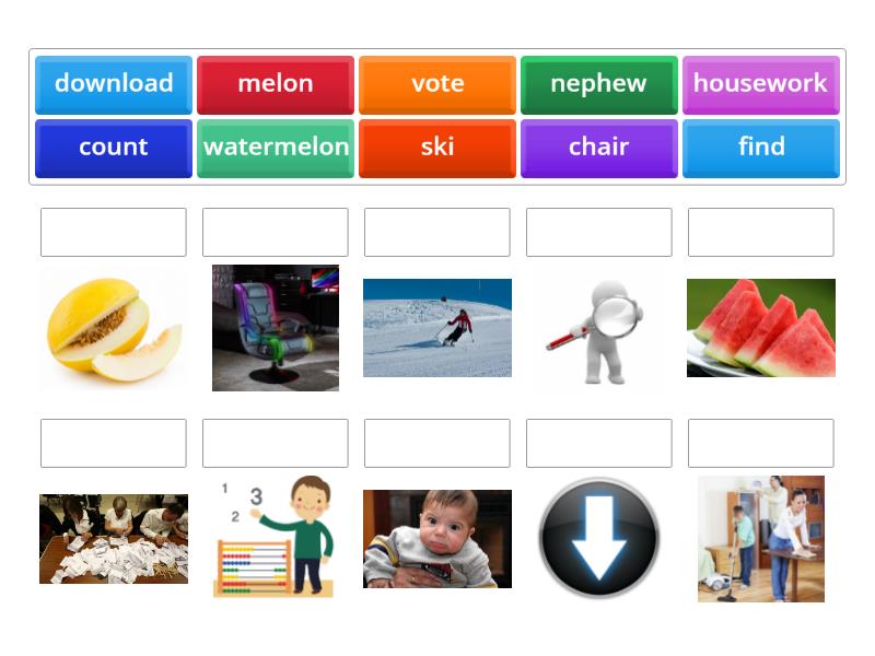 random words - EF elementary - Match up