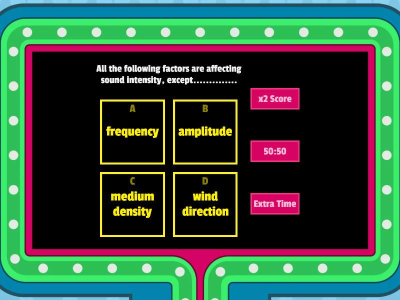 Sound and light - Gameshow quiz
