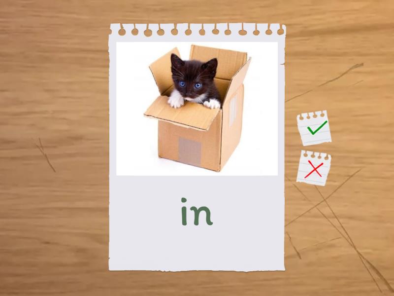 Prepositions - Flash cards