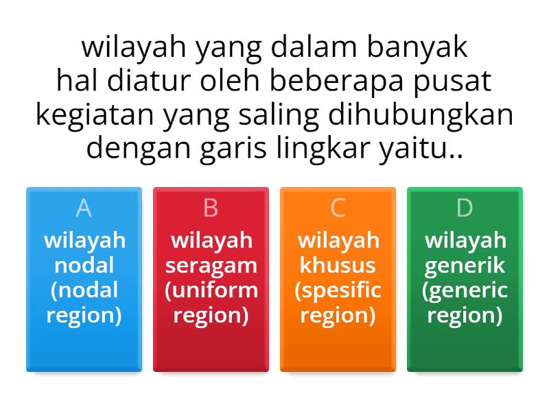 wilayah perwilayahan (kel 3) - Quiz