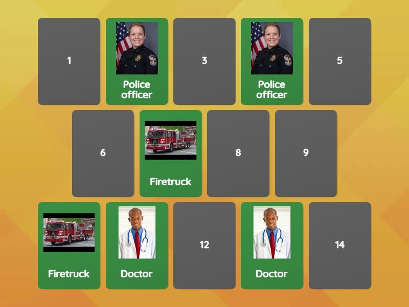 Community Helpers (Memory Game) - Combine os pares