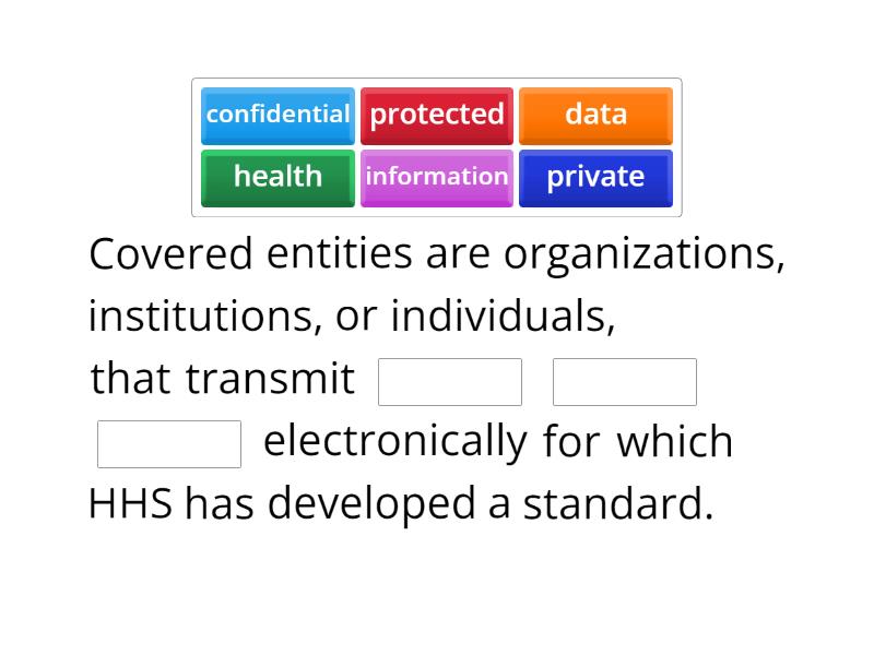 Covered Entity - Missing word