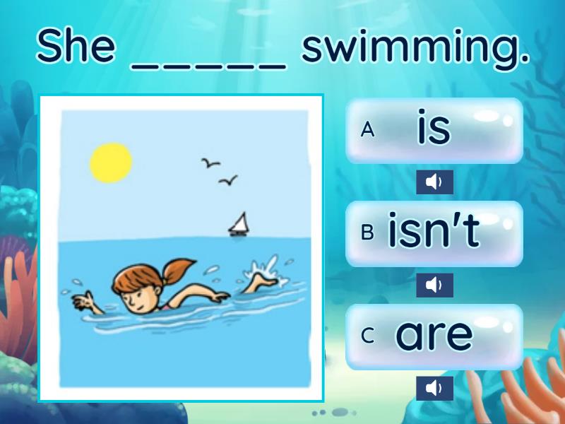 Present continuous Affirmative and Negative - Quiz