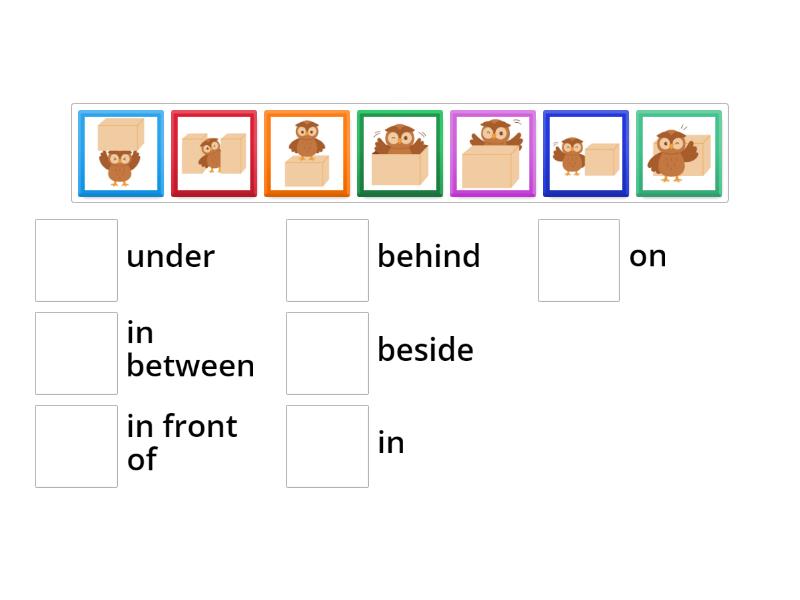 Owl Prepositions - Match up