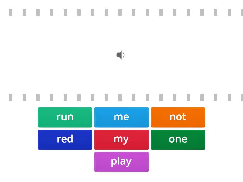 Dolch Sight Words 4 - Find the match