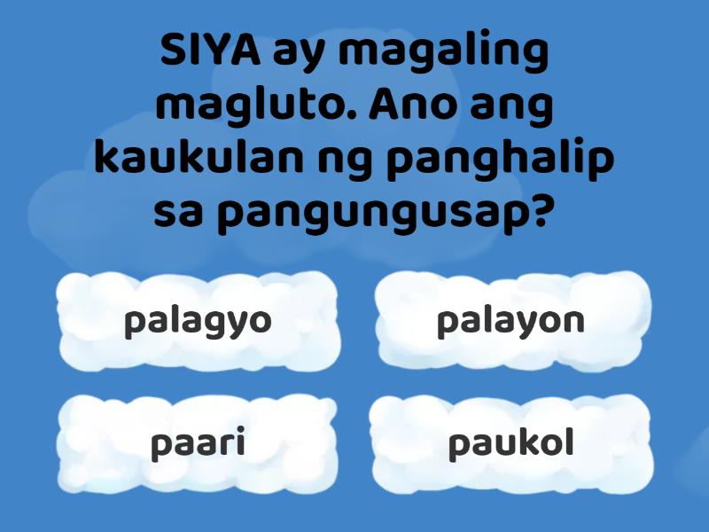 G5 - Kaukulan ng Panghalip Panao - Questionário