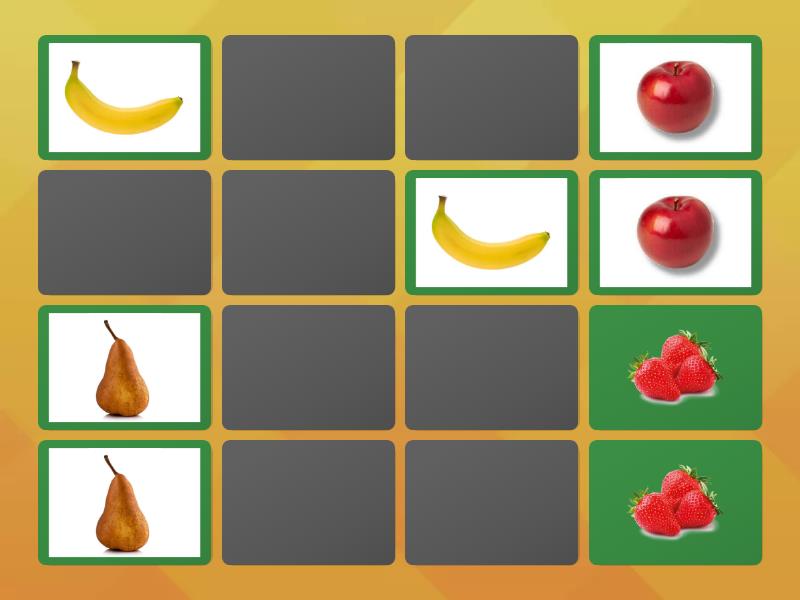 Memory della frutta - Matching pairs