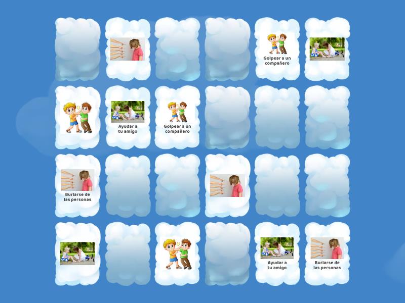 MEMORAMA DE LAS BUENAS Y MALAS ACCIONES - Matching pairs