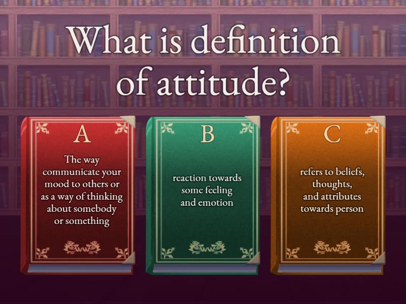 Topic 4 - Formation of Attitude and Self Concept - Quiz
