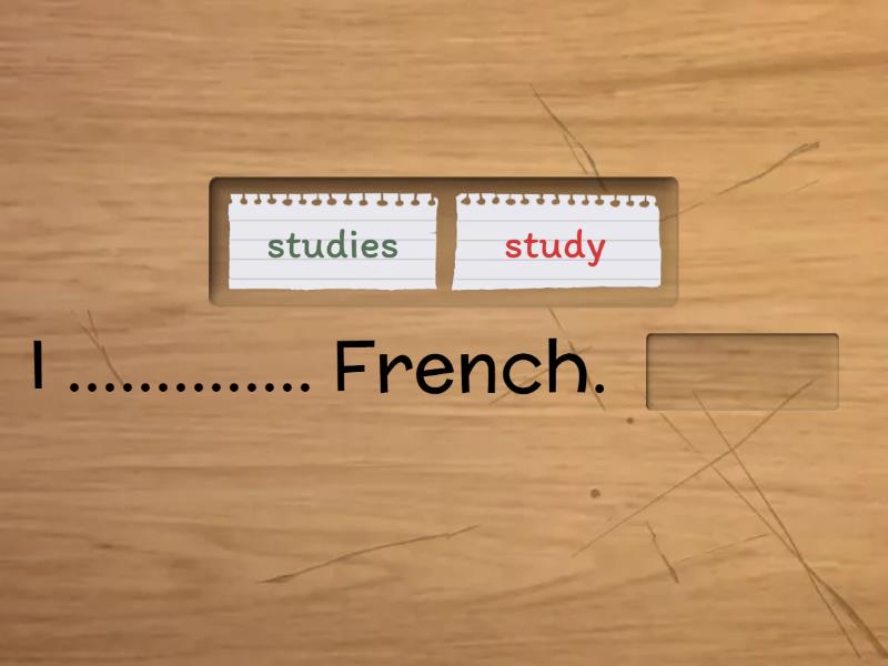 Present simple - Affirmative form - Complete the sentence