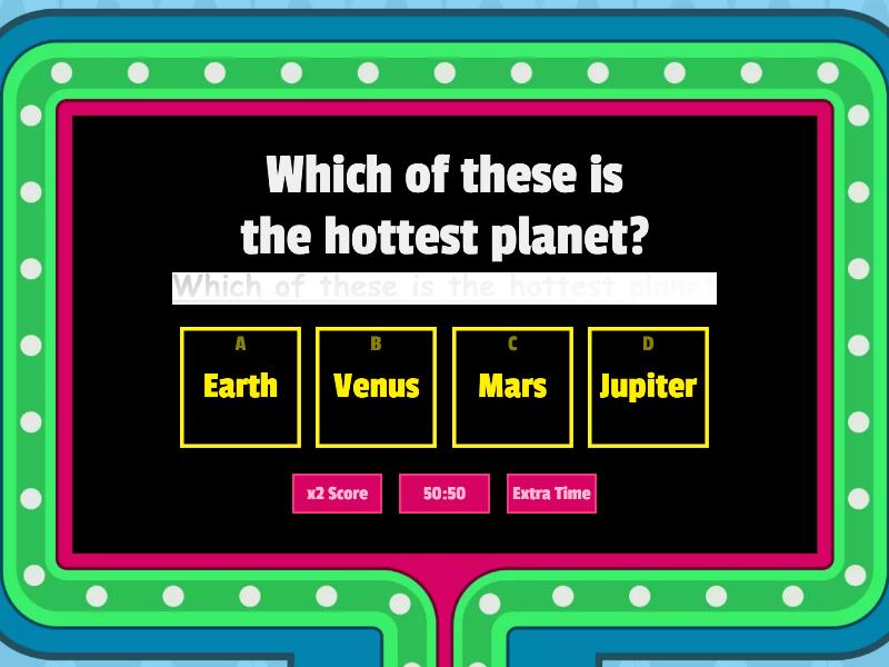 SOLAR SYSTEM REVIEW GRADE 4 - Gameshow quiz