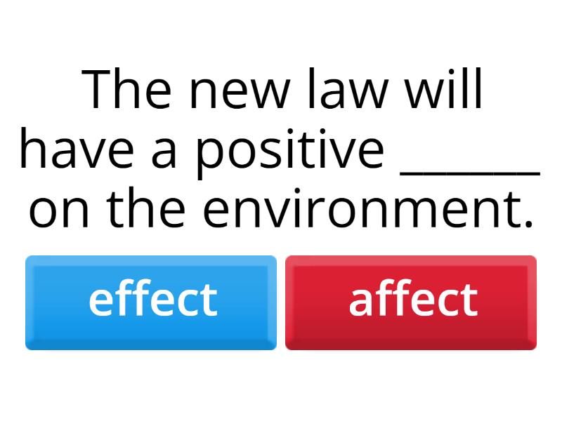 Journey 2, Unit 3, Affect vs. Effect - Quiz