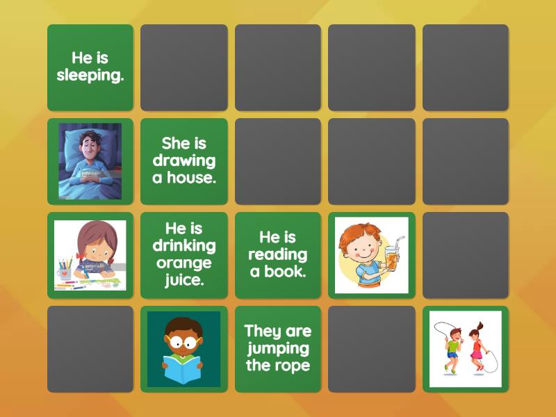 Present Continuous - Matching pairs