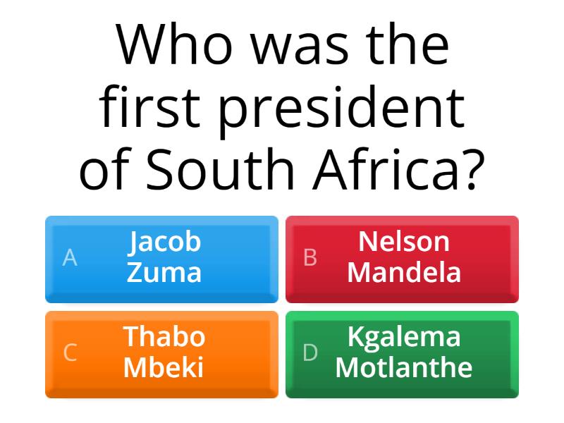 Questions about South Africa - Quiz