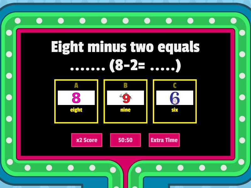SUBTRACTION (-) - Gameshow quiz
