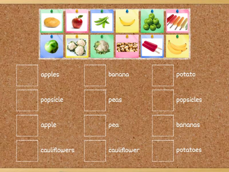 food plural - Match up