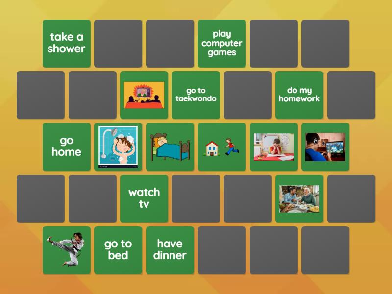 Daily routine memory game - Matching pairs