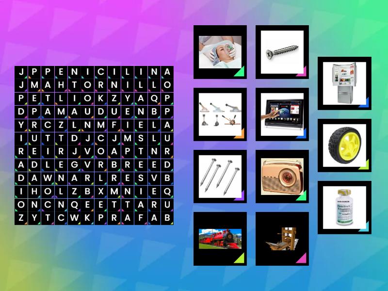 Secundaria, inventos, Spanish - Sopa de letras