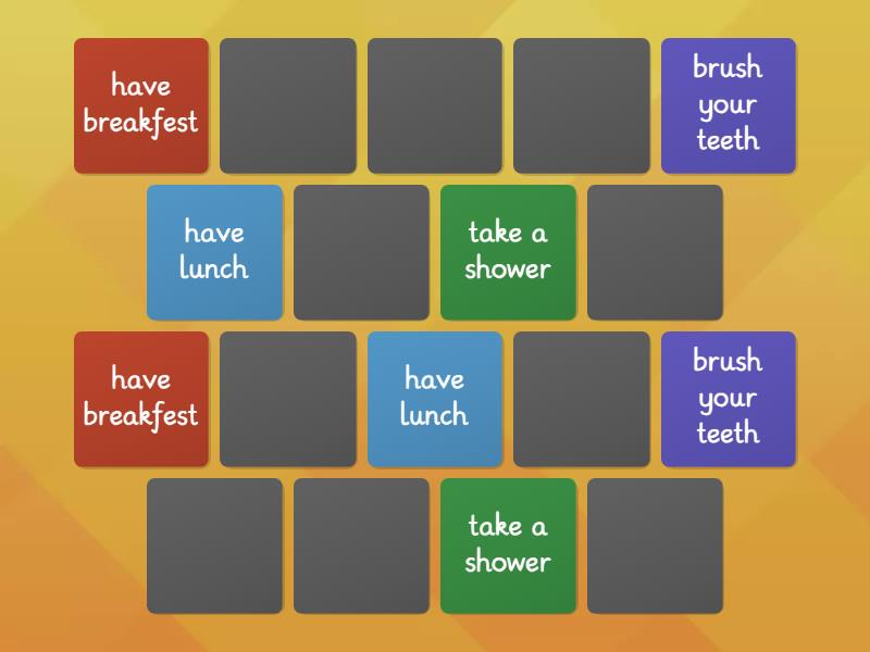 memory game daily routine - Parejas