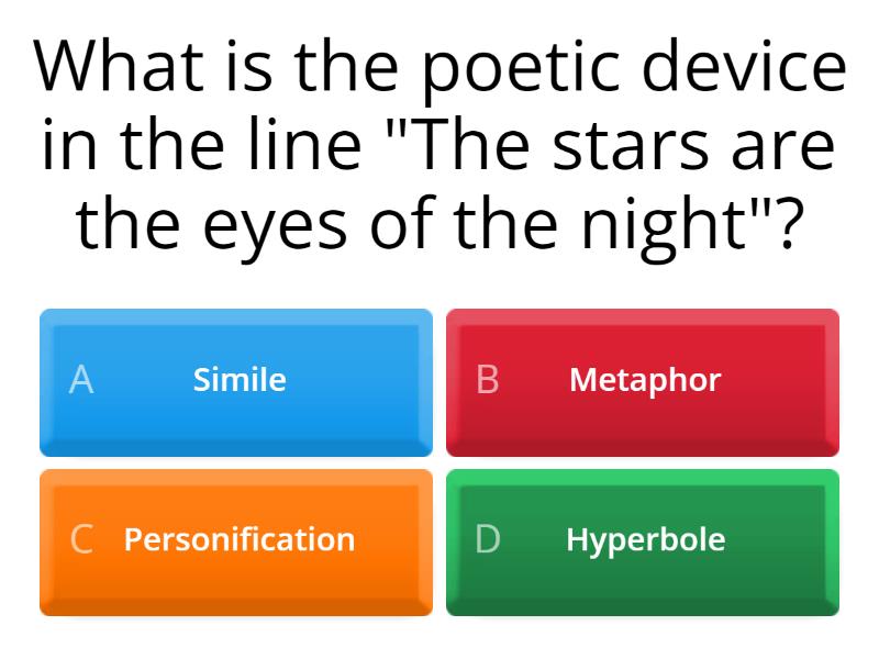 Poetic devices - Quiz