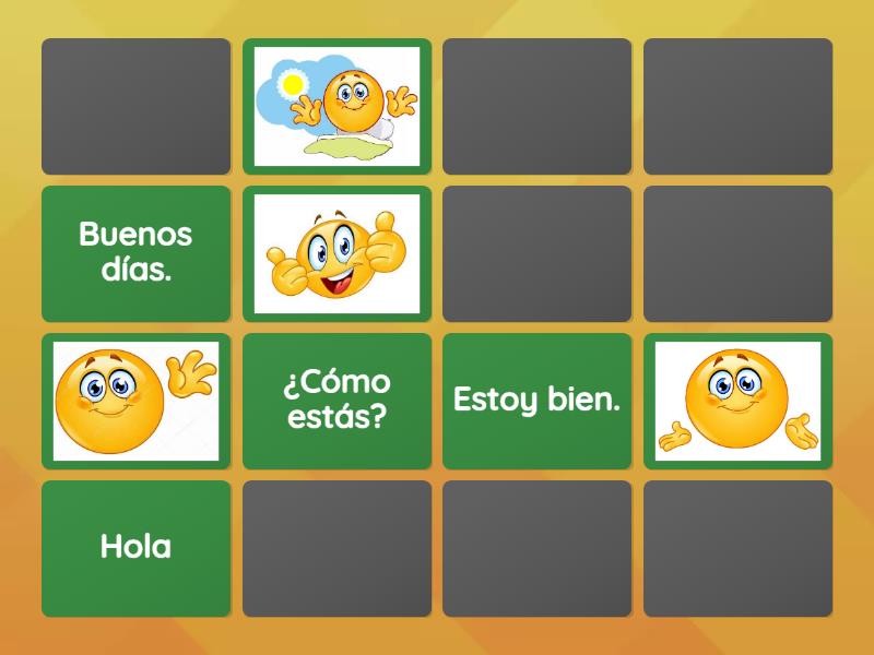 Saludos y despedidas - Matching pairs