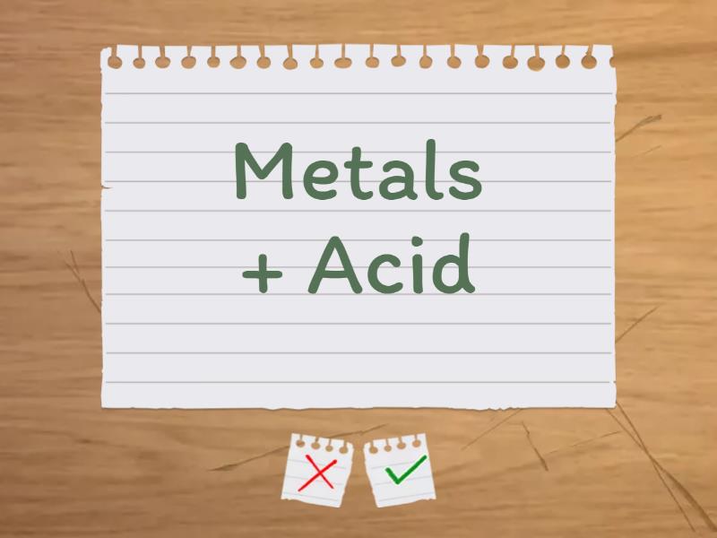 Match the following- metals and non-metals - Flash cards