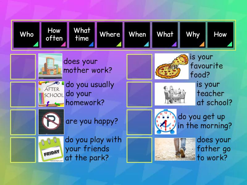 Question words (A1) - Match up