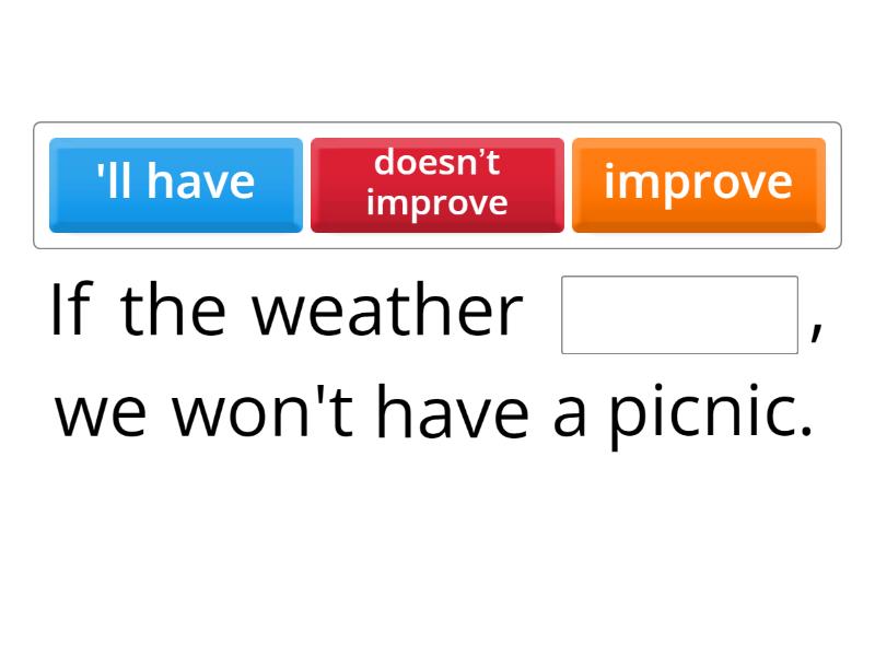First Conditional - Options - Gaps - Complete the sentence