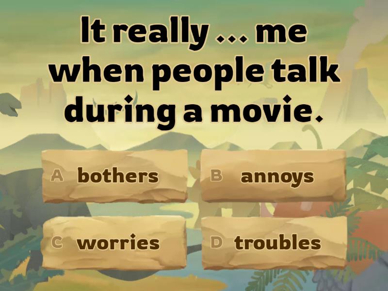 Confused words_nouns_ ЕГЭ (worry, bother, trouble, disturb, annoy) - Quiz