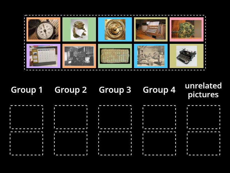 ancient vs modern inventions - Group sort