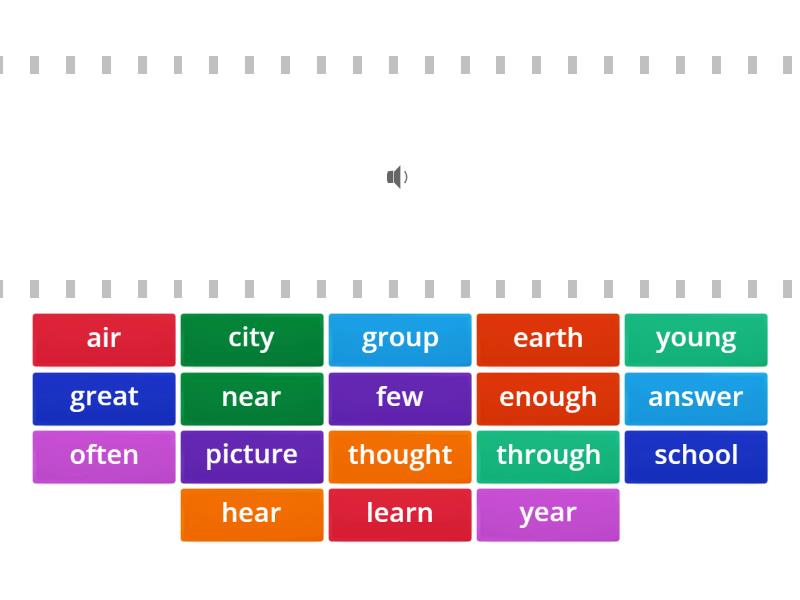 UFLI HFW: Quiz: Lesson 99-128 - Find the match