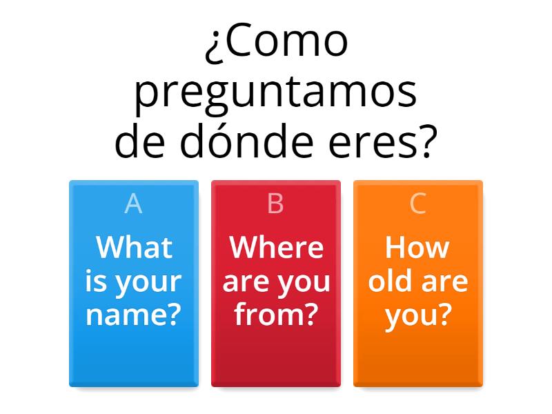 De donde eres - Quiz
