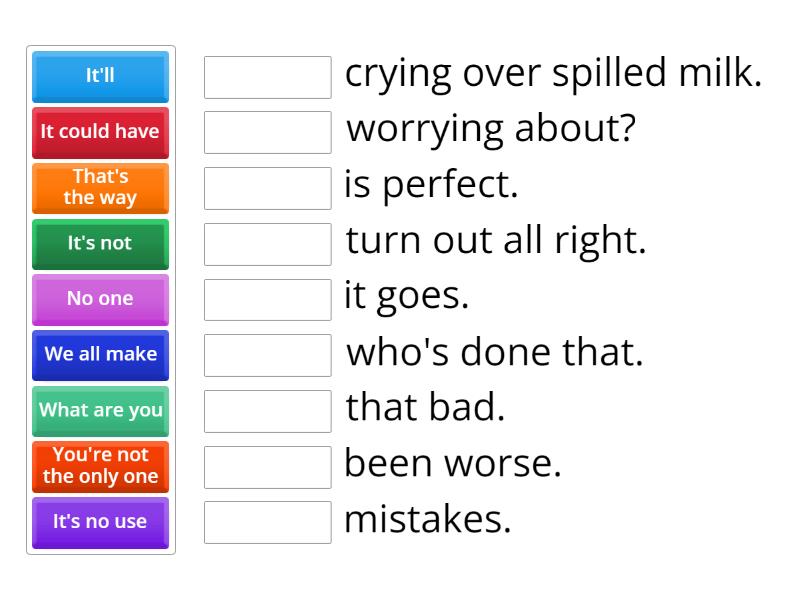 Evolve 5-Unit 9-Speaking Skills-Matching Sentence Halves - Match up
