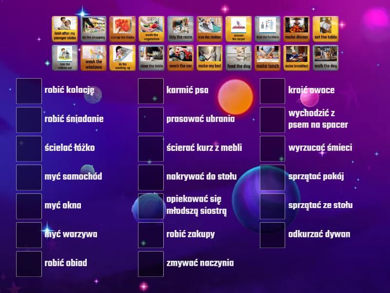 Household chores - Match up