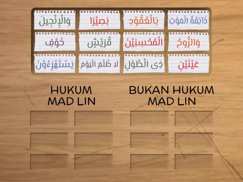 MENGENALPASTI KALIMAH MAD LIN - Group sort