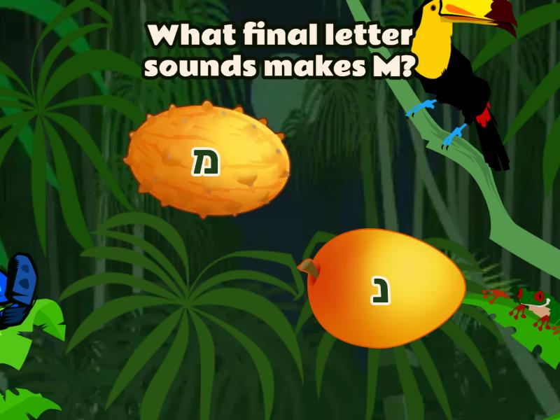 Hebrew Letter Review: (sounds) - Flying fruit