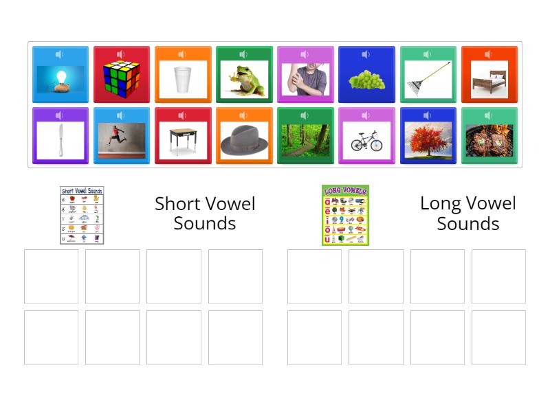 Short and Long Vowel Sounds - Group sort