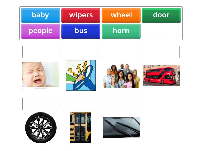 Wheels on the bus - matching - Match up