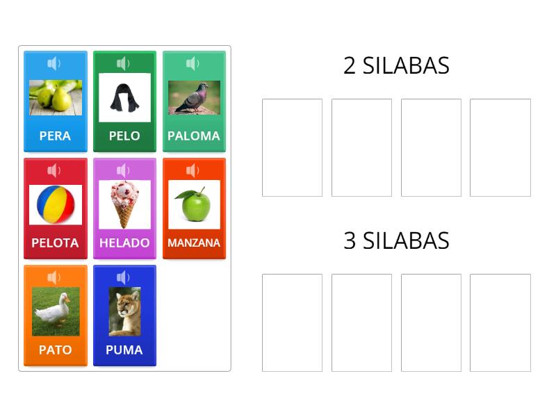 CONTAR SILABAS - Group sort