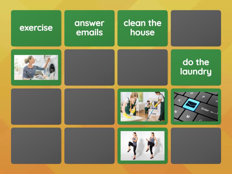 things to do on the weekend - Matching pairs