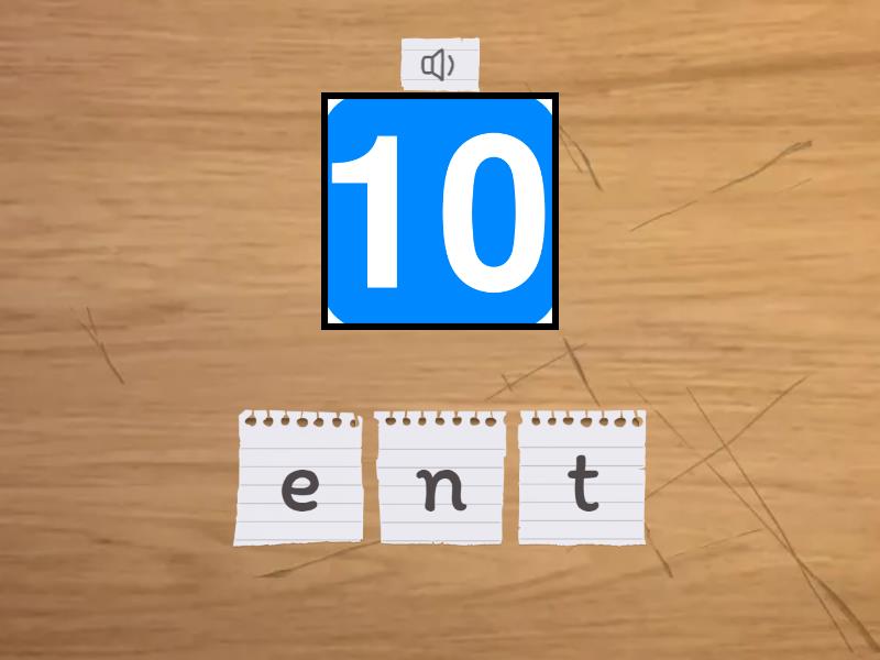 1. Numbers 1 to 10 - Anagrama