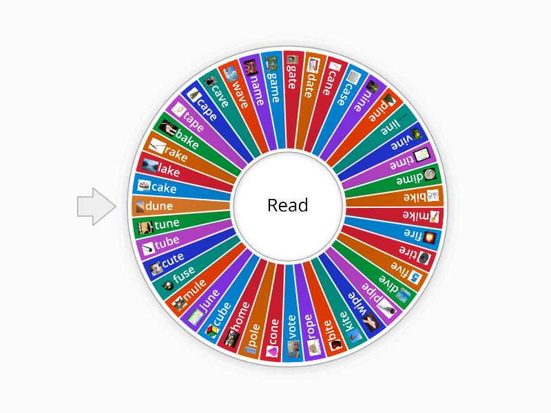 phonics long vowels - Spin the wheel