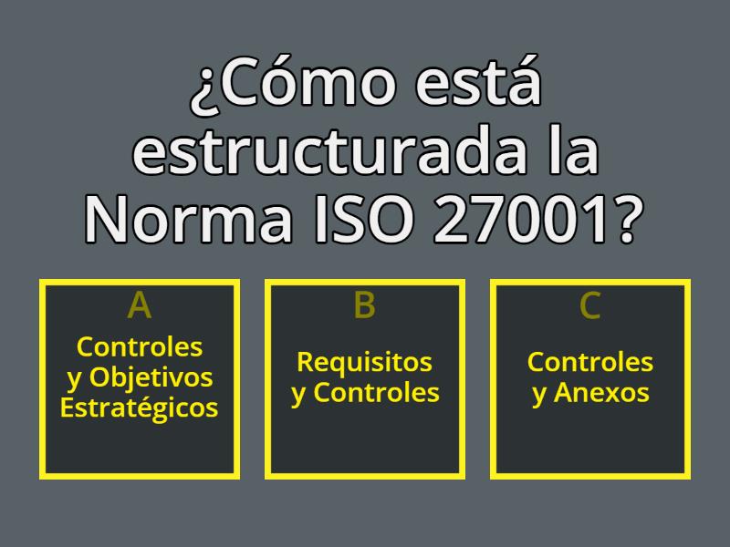 Dinámica 1: ISO 27001 Seguridad de la Información - Quiz