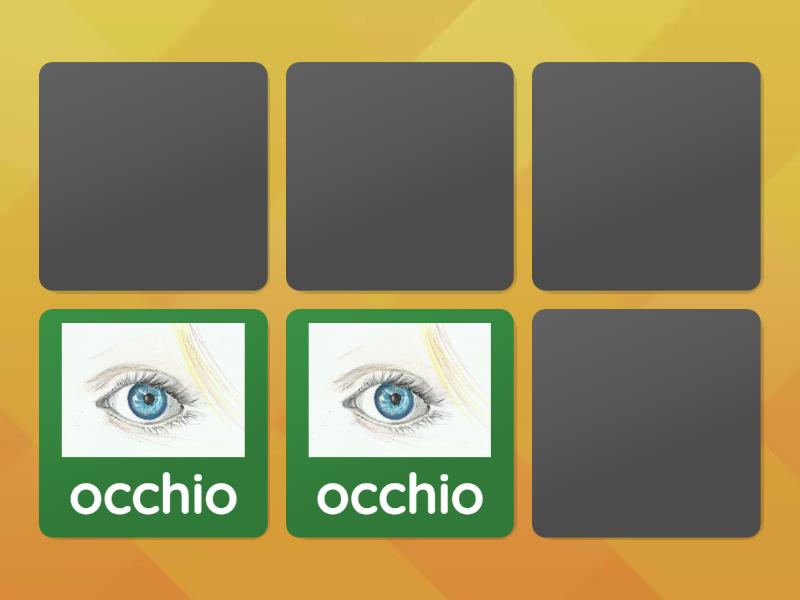 Le parti del viso - Matching pairs