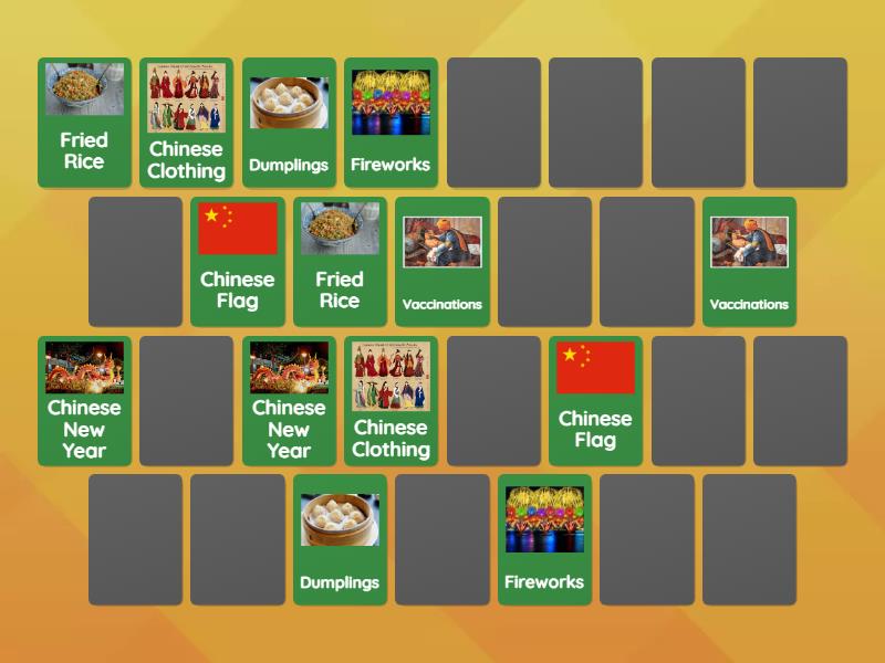 Chinese Culture - Matching pairs