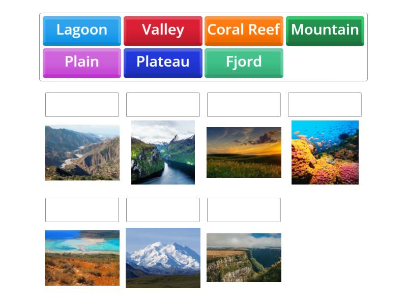 Landforms Matching Game - Match up