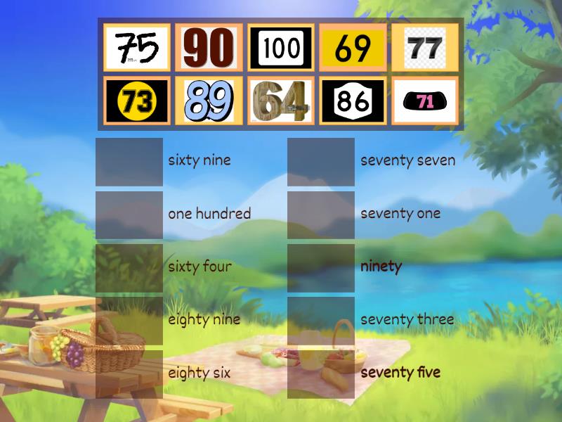 Materi Numbers - Match up