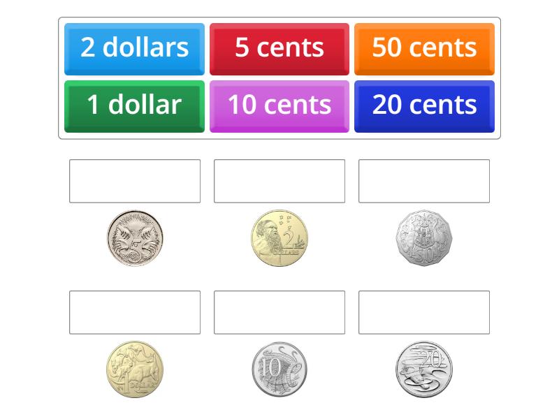 Money -Match the coin to value - Match up