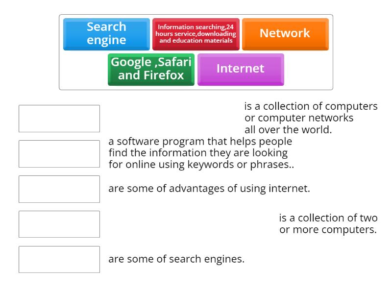 Search engines - Match up